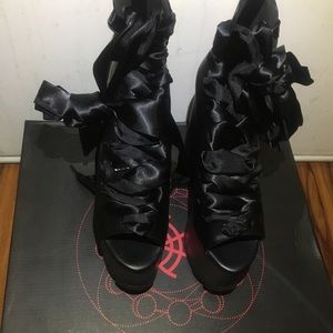 YRU | Shoes | Yru Black Dream Ballet Bae Platform Shoes | Poshmark